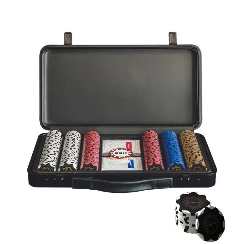 Texas-Holdem-Poker-Chip-Set-with-Box-Ceramic-Chip-3-500-Durable-Board ...
