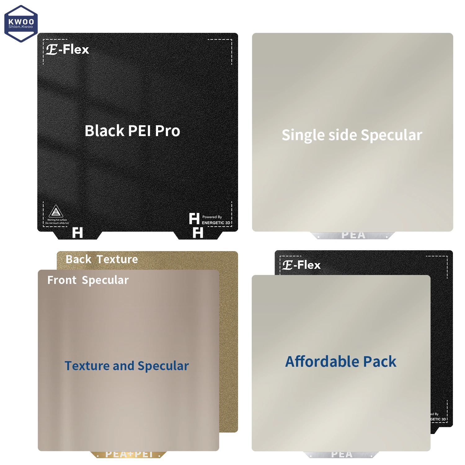 510x510mm/20x20inch CR-10 S5 Double Sides Textured/Smooth PEI Sheet ...