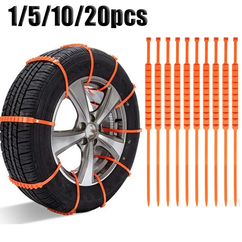 Car Anti-Skid Snow Chains Winter Tire Wheels Cable Ties for Motors SUV ...