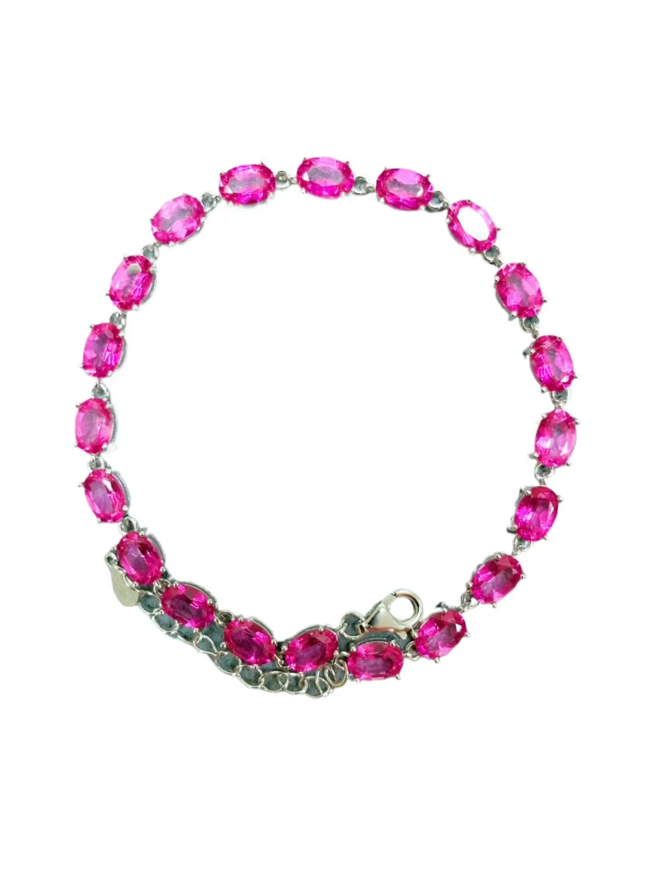 Pulsera-de-topacio-rosa-para-mujer-joyer-a-con-piedras-preciosas-de ...