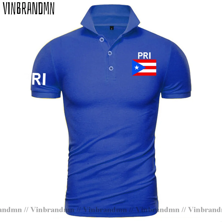 Puerto Rico Polo Shirts Men Short Sleeve White Brands Printed For ...