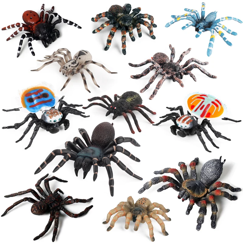 lifelike-spider-figurine-insect-animal-Tarantula-Peacock-Spider-Argiope ...