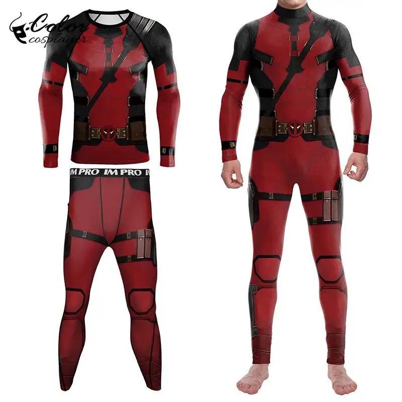Traje de mallas de Color Cosplayer Deadpool, mono de héroe, disfraz de ...