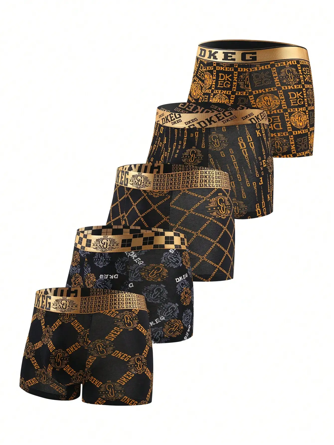 Men-s-deluxe-black-and-gold-printed-cotton-underwear-antibacterial ...
