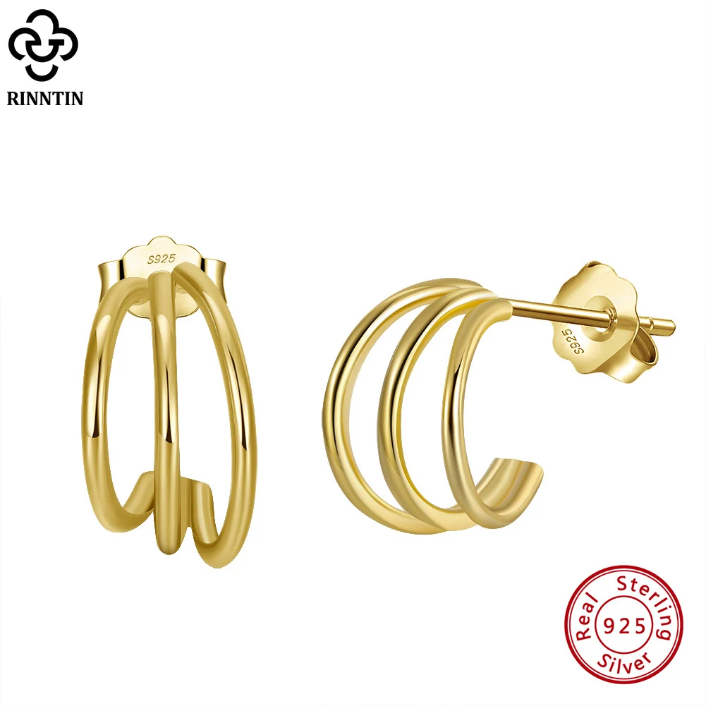 Rinntin-Genuine-925-Sterling-Silver-Simple-Hoop-Half-Earrings-for-Women ...