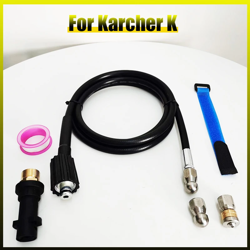 Sewer-Drain-Water-Cleaning-Hose-Cleaner-Kit-Conversion-Adapter-Washer ...
