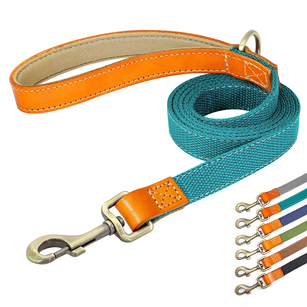 5ft Dog Leash Nylon Pet Lead Soft Handle Dog Walking Rope Extra Heavy ...