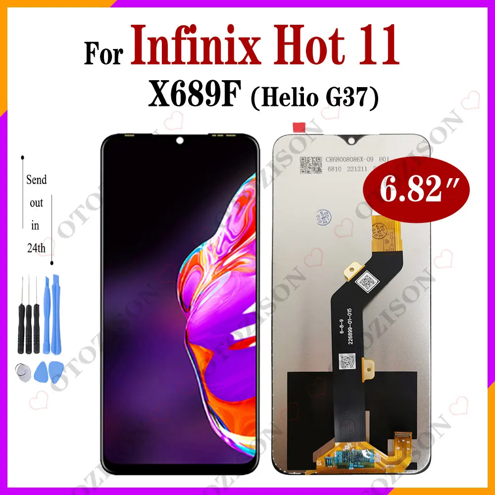 6.82 inch Display For Infinix Hot 11 X689F LCD Screen Touch Panel ...