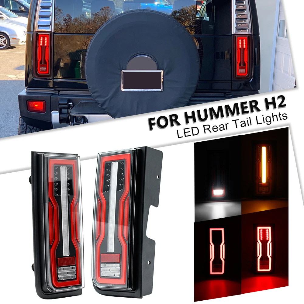 For-Hummer-H2-SUV-2003-2009-LED-Rear-Tail-Lights-Assembly-Kits-Car ...