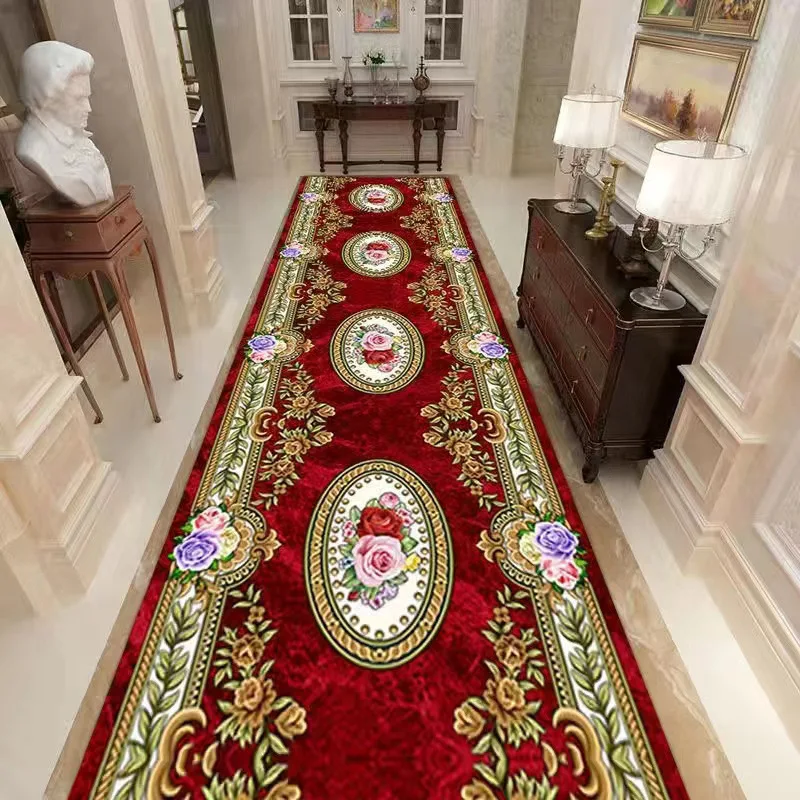 European-Wedding-Stair-Carpet-Hallway-Runner-Rug-Church-Stage-Red ...