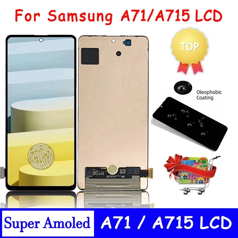 Super-AMOLED-For-Samsung-A71-A715-LCD-With-fingerprint-Display-Touch ...