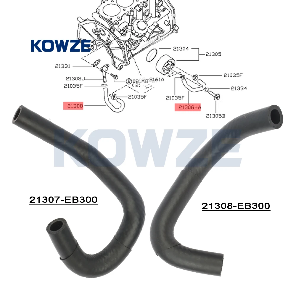 Mangueira de água do refrigerador de óleo para NISSAN NAVARA D40 2007 ...