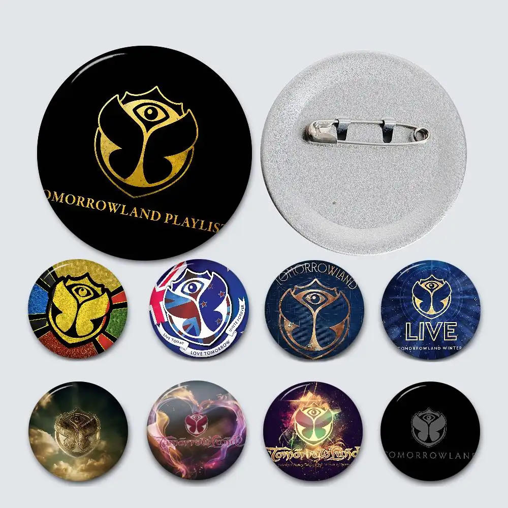 Tomorrowland Music Festival 32/44/58mm Round Brooches Handmade Pins For ...