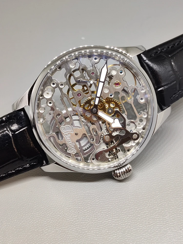 40mm-Skeleton-Watch-Men-Tianjin-St36-Mechanical-Hand-Wind-Movement ...