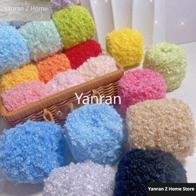 50g/ball Thread Fluffy Plush Yarn Crochet Stick Needle DIY Knitting ...