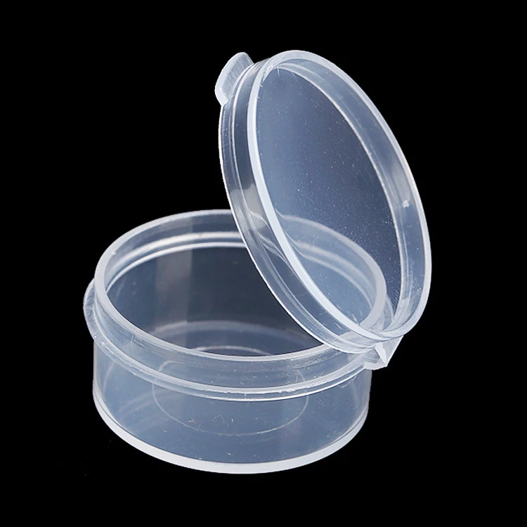 50pcs 5g Plastic Cosmetic Jar Empty Clear Case With Snap Lids Portable ...