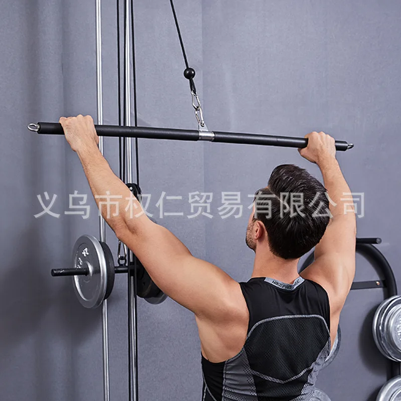 110cm-Fitness-Lat-Pull-Down-Bar-Home-Gym-Pulley-Cable-Machine ...