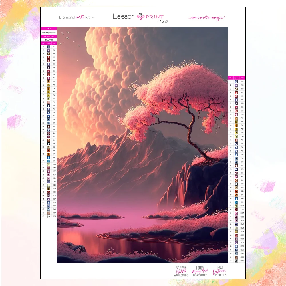 Diamond-Painting-New-Series-Anime-Mount-Fuji-Romantic-Pink-Sakura ...