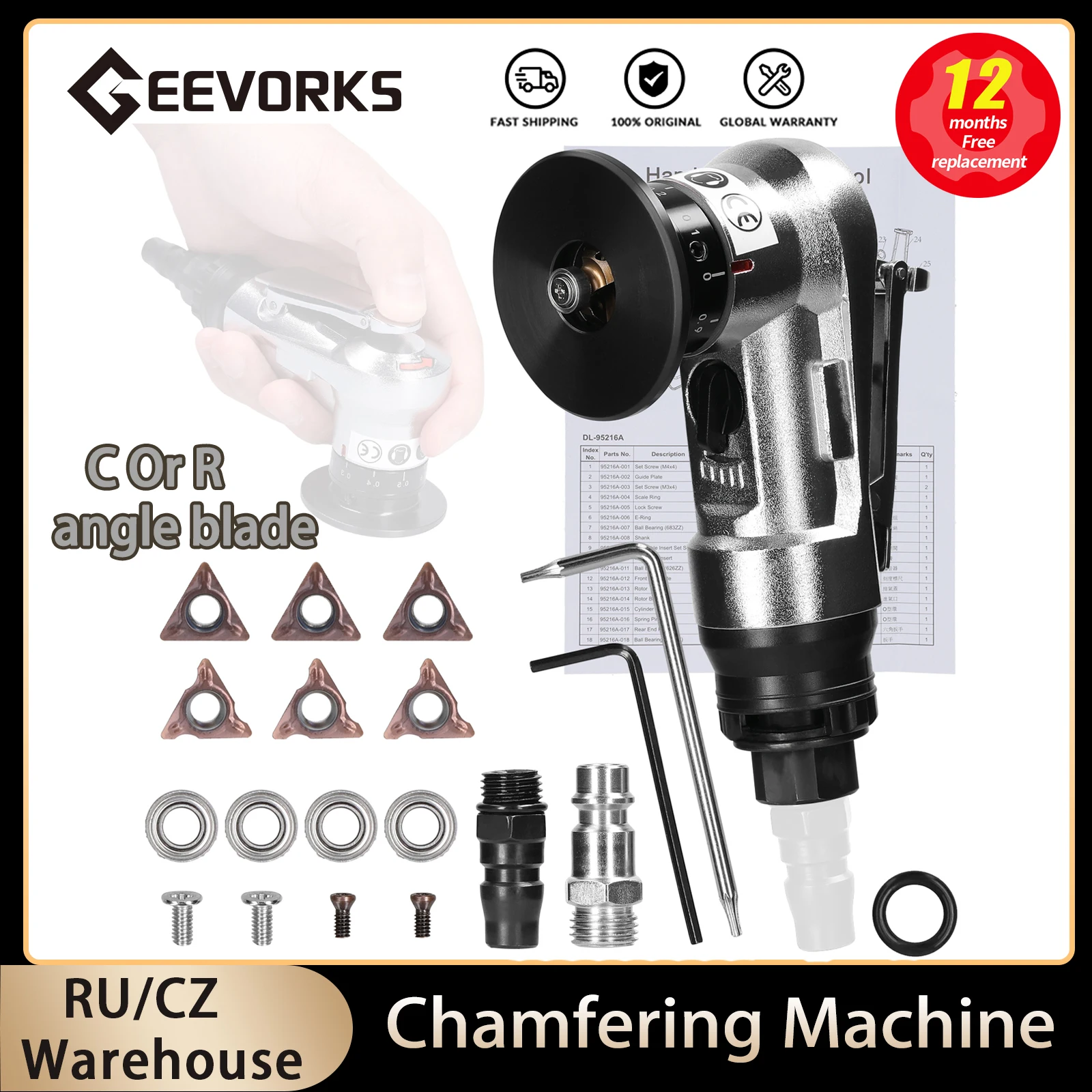 Pneumatic-Chamfering-Machine-Carpenter-Chamfering-Tool-Air-Grinder ...