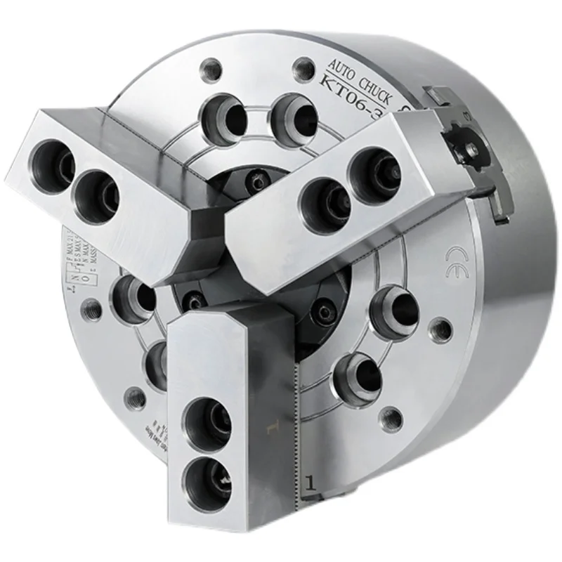 8 inch KT08 3 hollow hydraulic power three jaw chuck, CNC lathe chuck ...