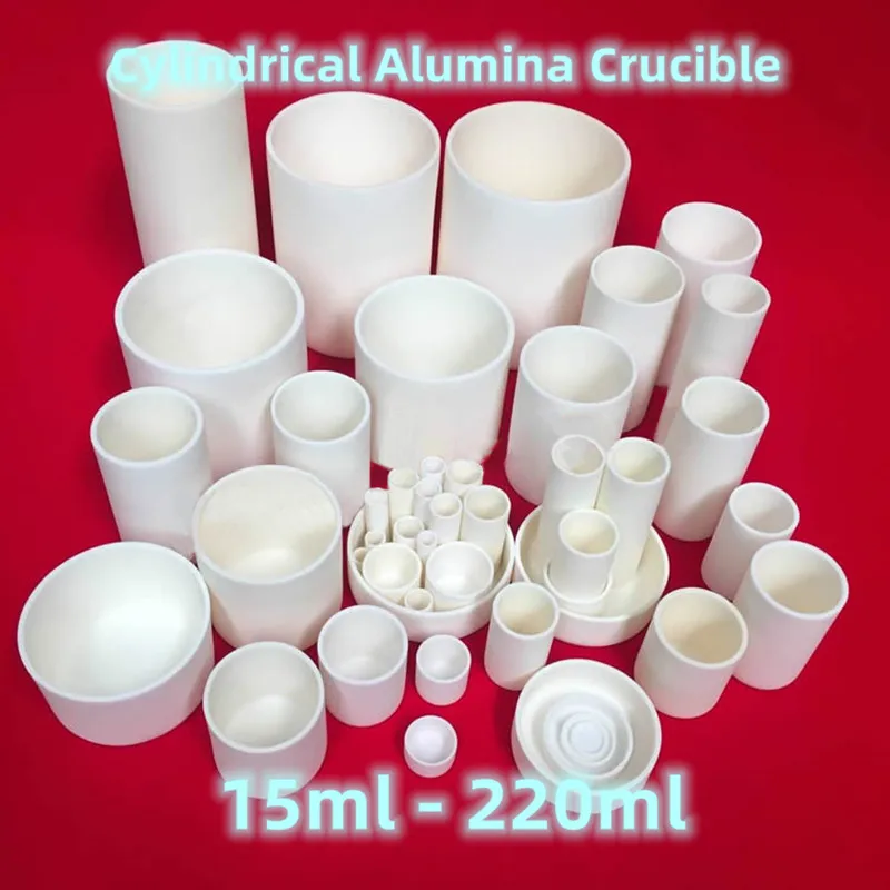 Cylindrical Alumina Crucible 30ml - 180ml Alumina Ceramic Crucible ...