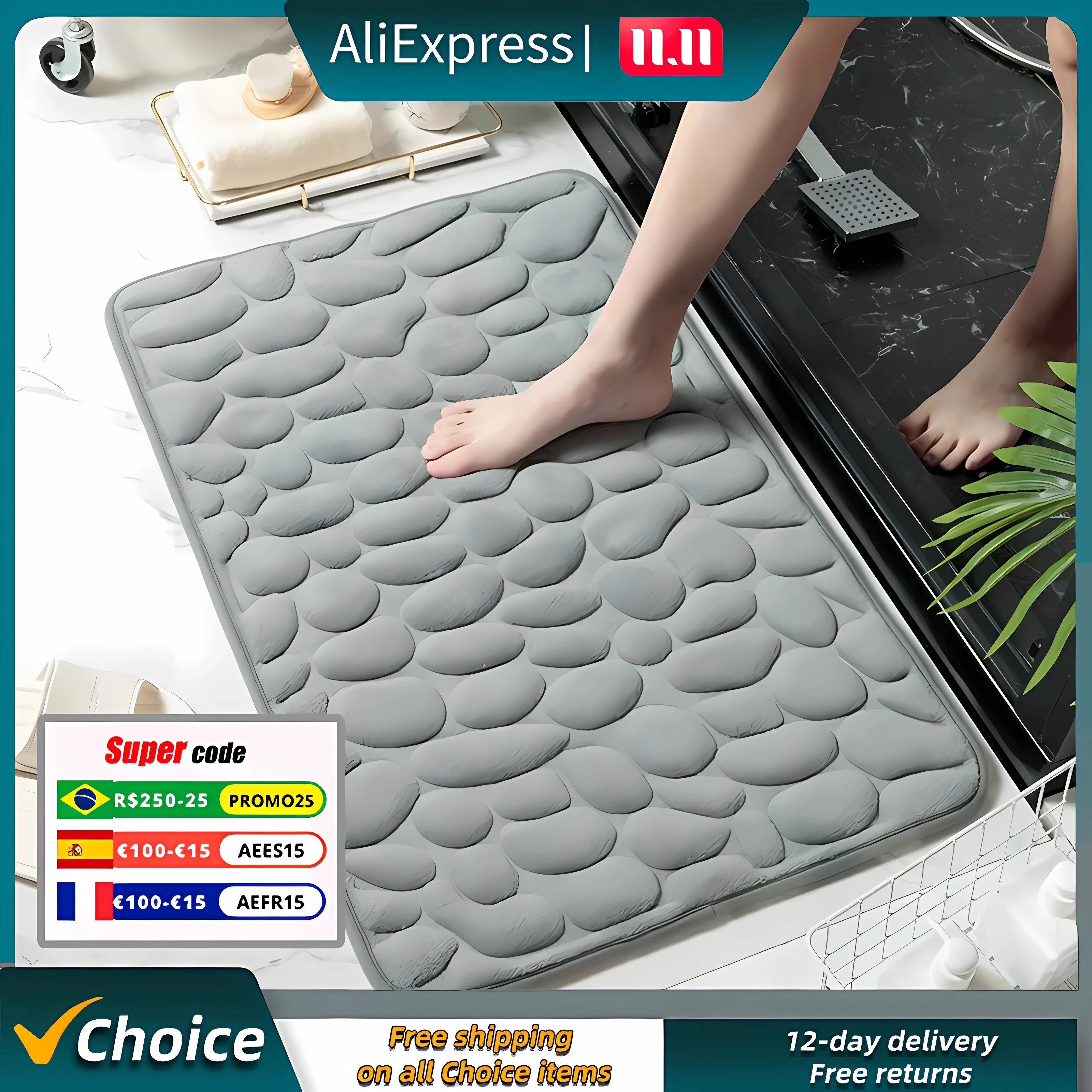 Foot-Mat-Coral-Fleece-Floor-Mat-Household-Memory-Foam-Embroidered ...