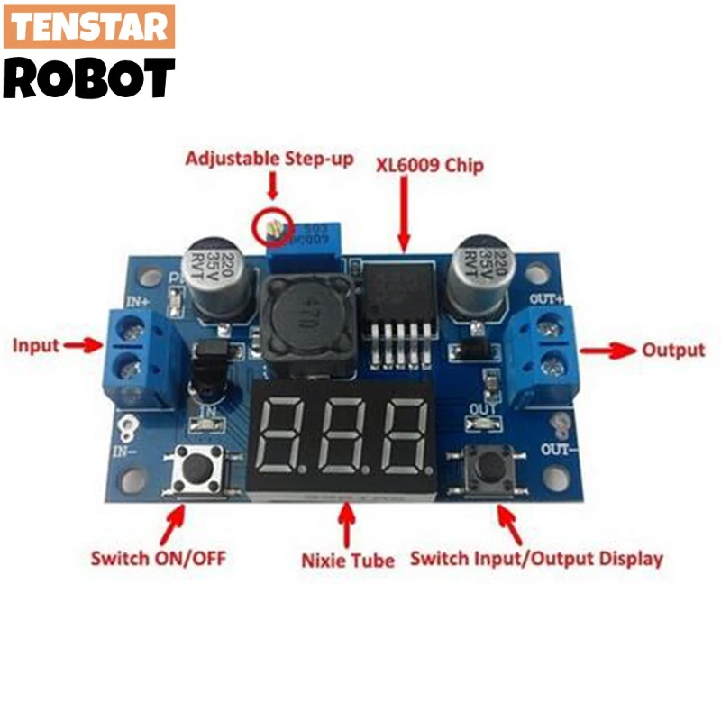 Xl6009 4a Booster Module Dc-dc Adjustable Step-up Power Supply Module ...