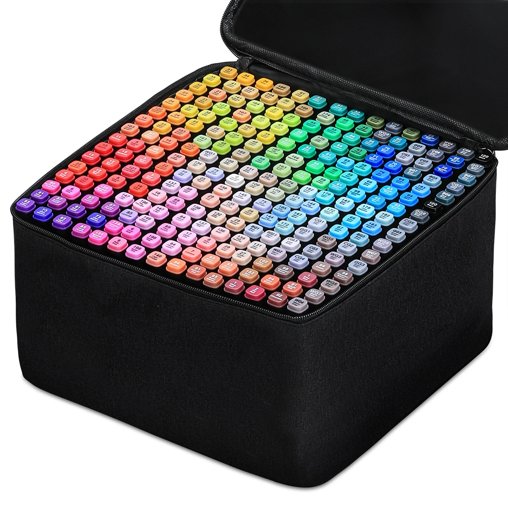 30/40/60/80 Color Markers Alcohol Felt Pen Manga Sketching Markers Dual ...