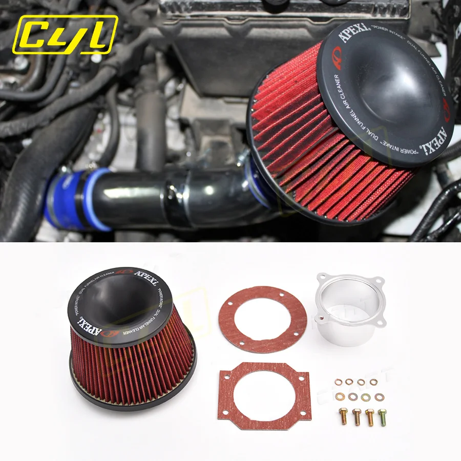 Apexi-Universal-Car-Vehicle-Intake-Air-Filter-3inch-76mm-High-Flow-Cold ...