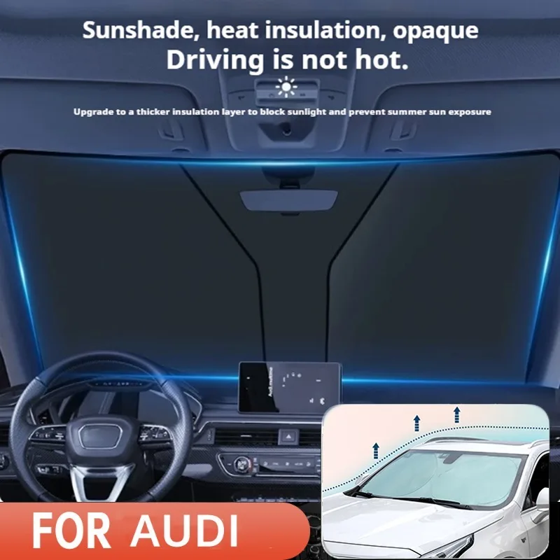 For Audi A6 A7 A8 Q3 A5 A7 A8 Car Windshield Sunshade Cover Front ...
