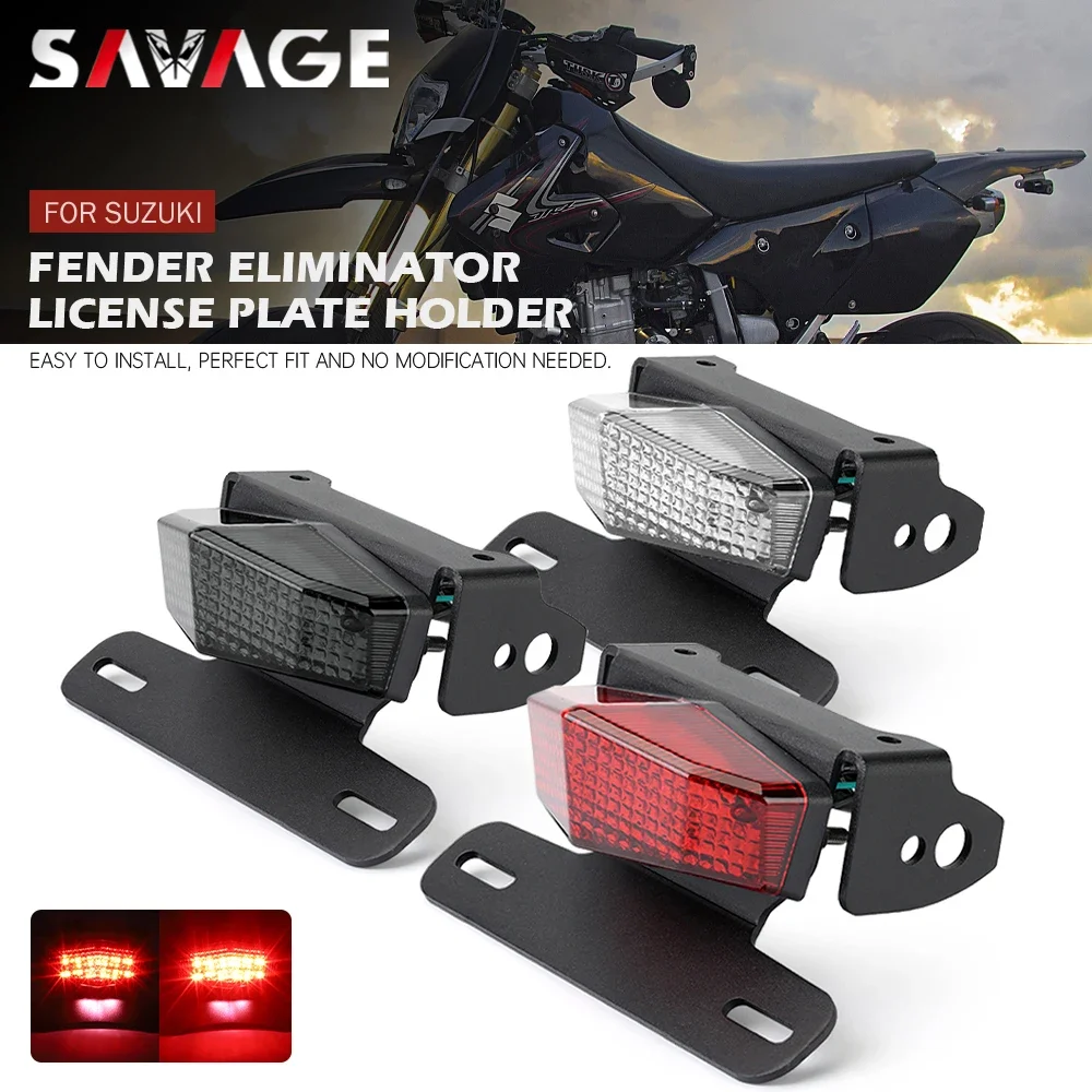 Motorcycle-License-Plate-Holder-LED-Light-For-SUZUKI-DRZ400SM-DRZ400-SM ...