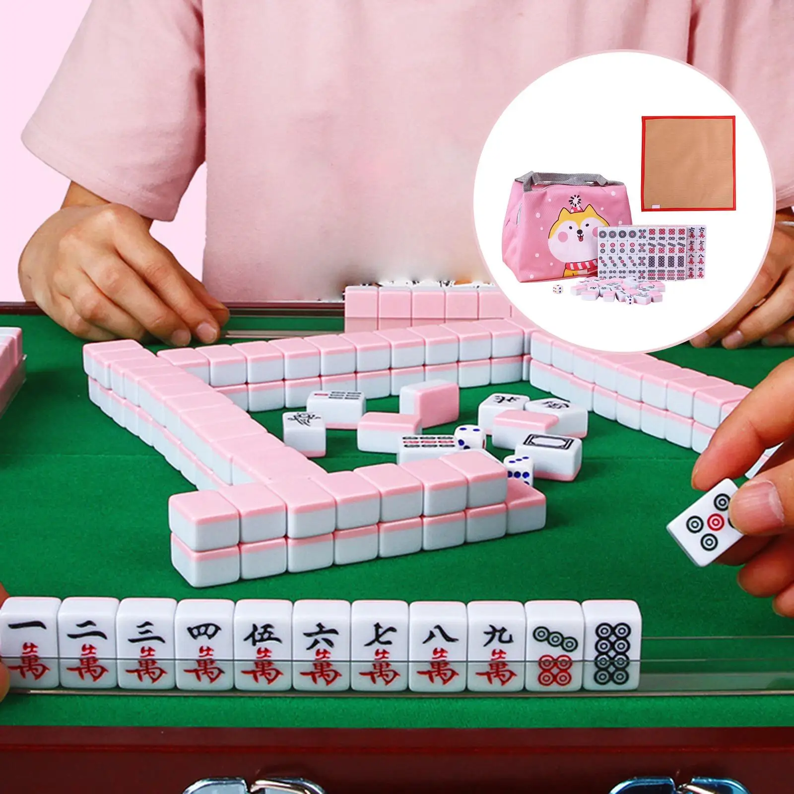 Mini-Mahjong-Set-Activity-Game-Board-Game-Traditional-Mahjong-Set-for ...