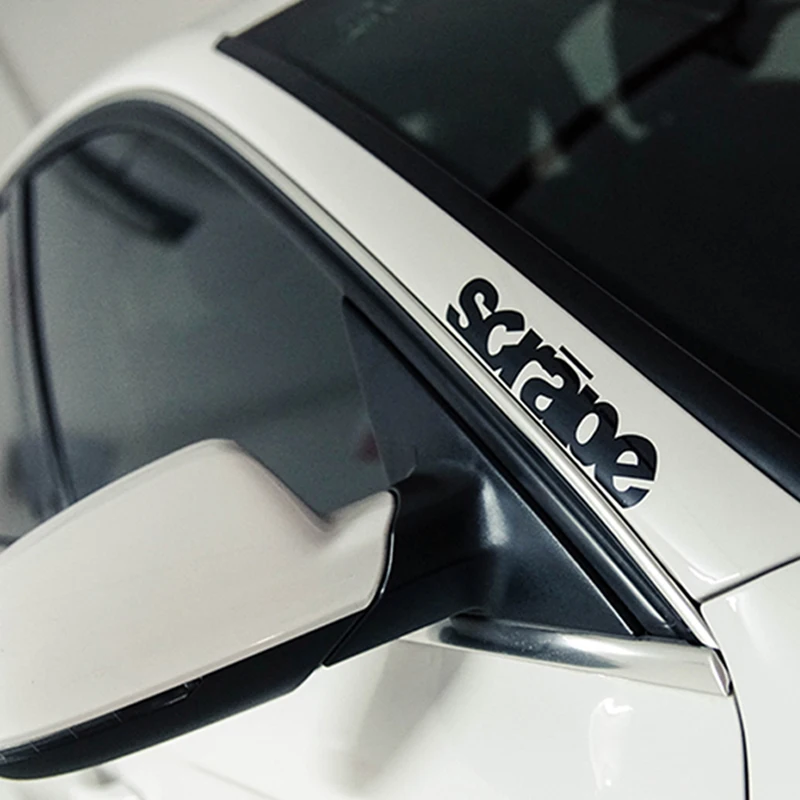 SCRAPE Car A-pillar Decor Sticker Reflective Car Vinyl Decal ...
