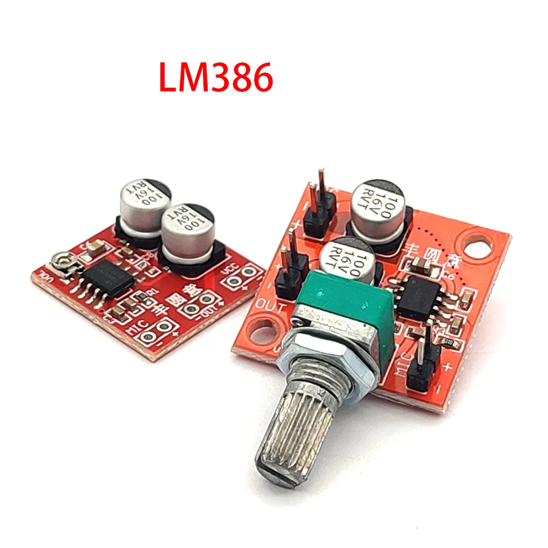 LM386 Amplifier Module LM386 Electret Microphone Amplifier Board ...