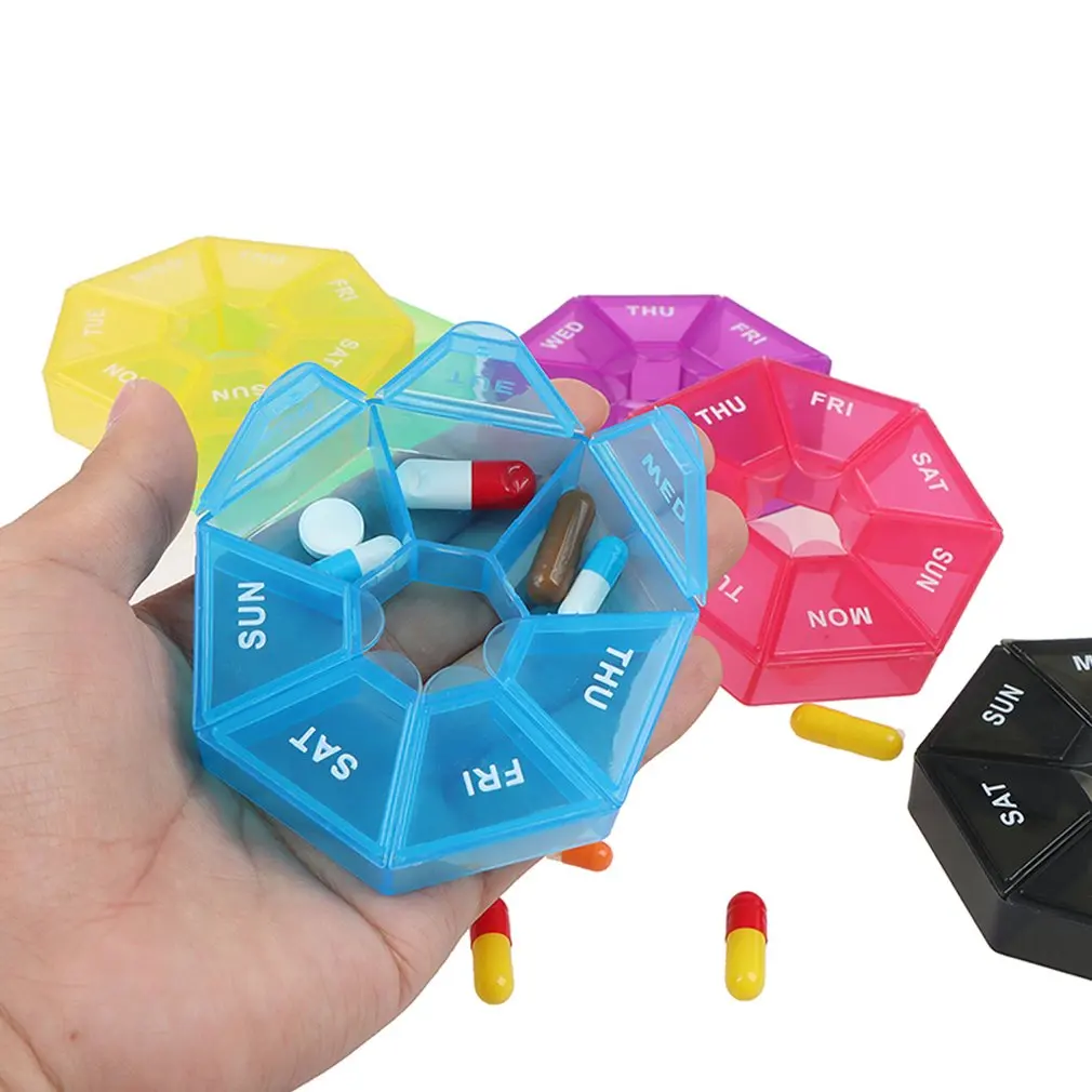 New-7-Grids-Pill-Cases-Plastic-7-Days-Candy-Box-Portable-Storage-Travel ...