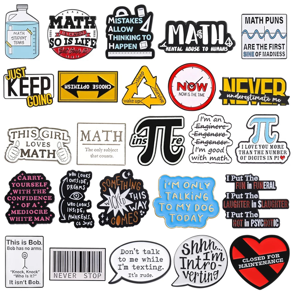 Creative-Letter-Enamel-Brooch-Life-Math-Function-Sticky-Note-HELLO ...