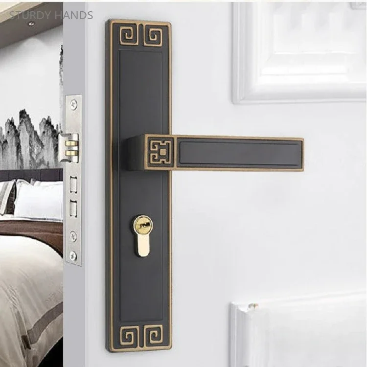 1-set-of-aluminum-alloy-indoor-silent-door-locks-new-Chinese-style ...