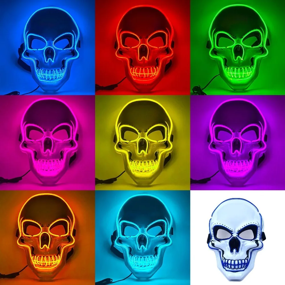 Halloween-LED-Skull-Mask-Neon-Lighting-Mask-Scary-Cosplay-Ghost-Head ...