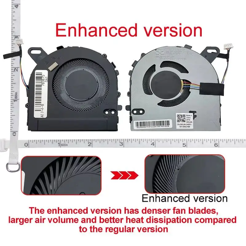 New CPU Cooling Cooler Fan for DELL inspiron 15-7560 7572 P61F Vsotro ...