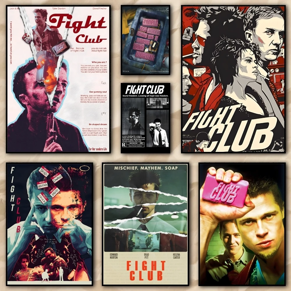 F-F-Fight C-Club Poster Poster Waterproof HD Wall Art Decal Self ...
