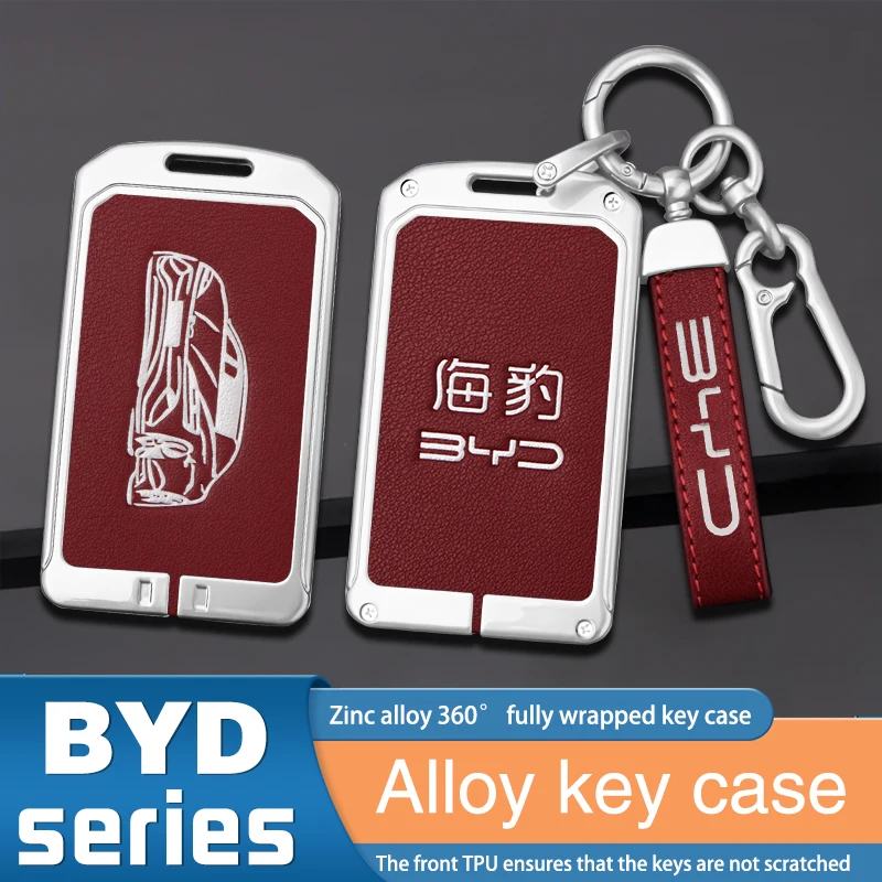 Zinc-Alloy-Leather-TPU-NFC-Card-Car-Key-Bag-For-BYD-Han-Qin-Tang-Song ...