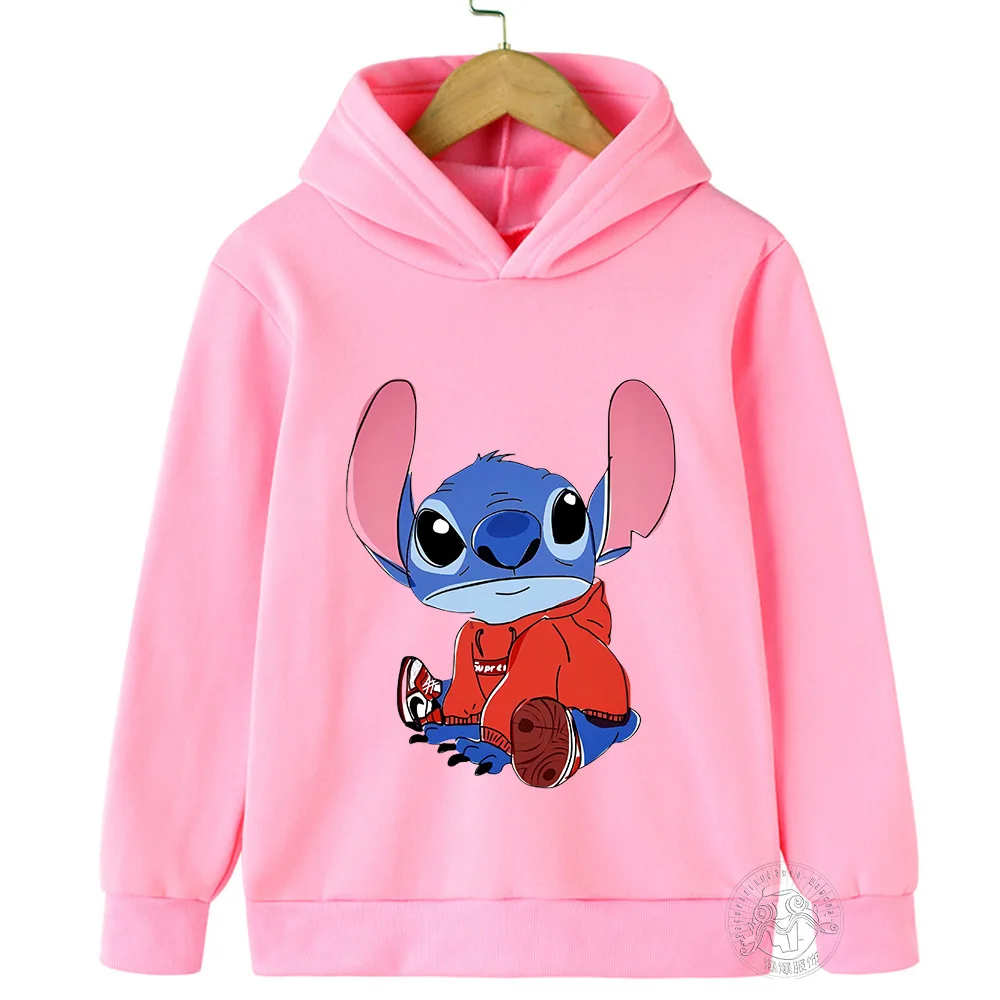 Sudadera con capucha para niños con estampado de Stitch, estilo kawaii ...