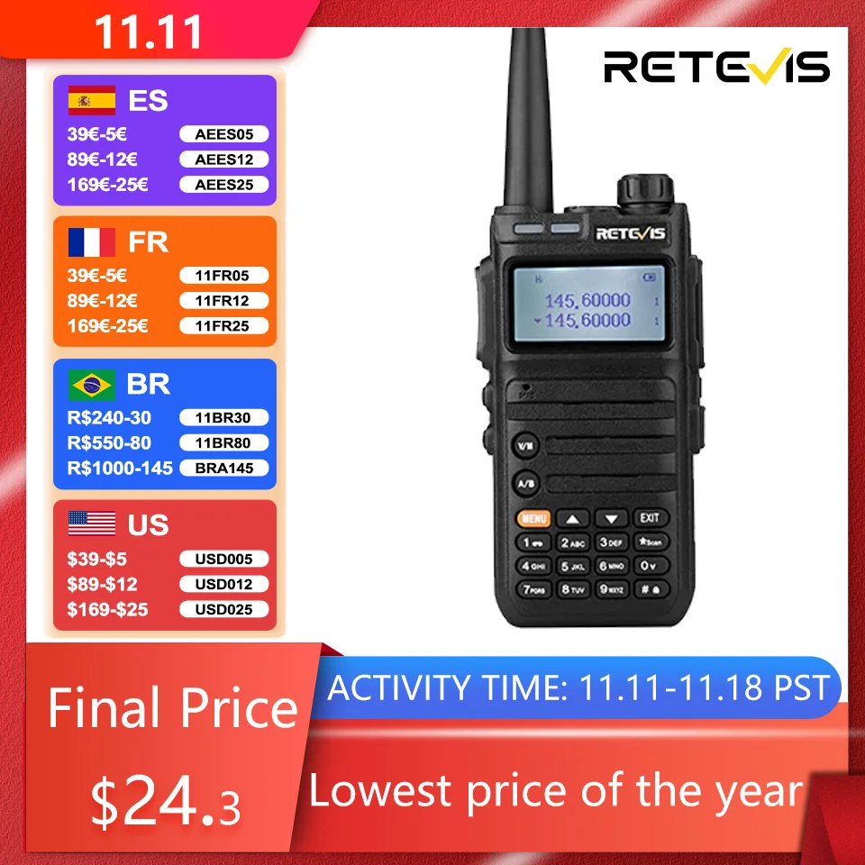 Retevis-RA685-Walkie-Talkie-Ham-Two-way-Radio-Stations-Long-Range ...
