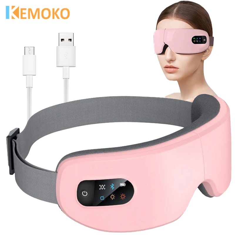 4D Smart Eye Massager With Bluetooth Music Heat Vibration Airbag ...