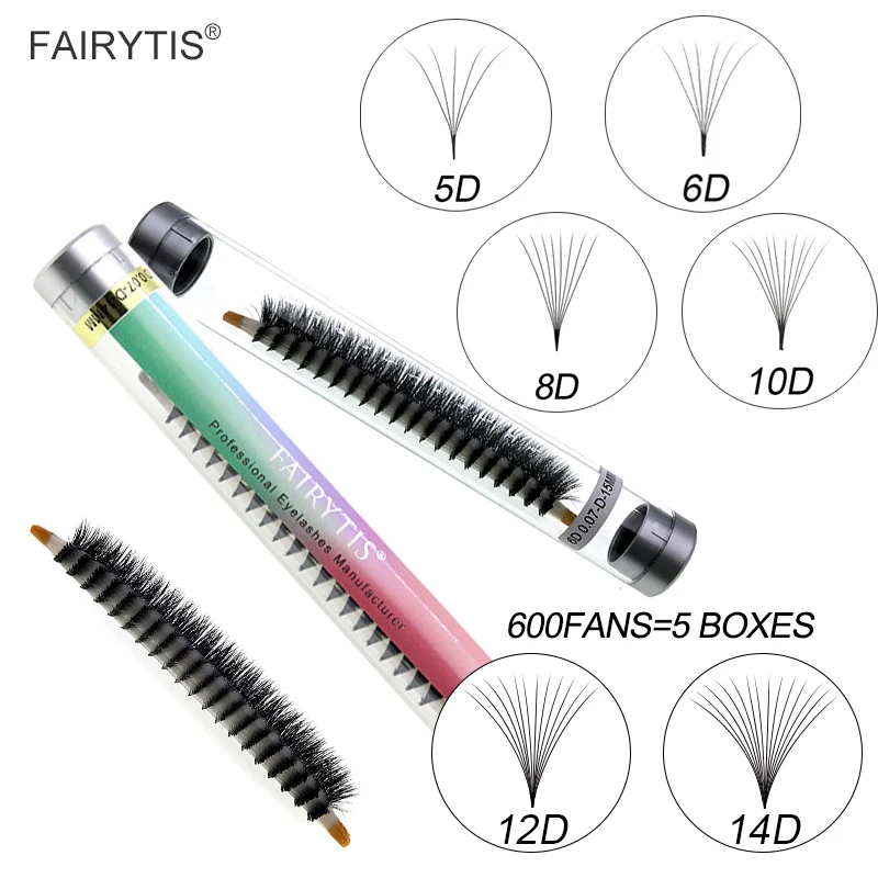 FAIRYTIS 5D/6D/8D/10D/12D/14D Premade Fans Eyelash Extensions Russian ...
