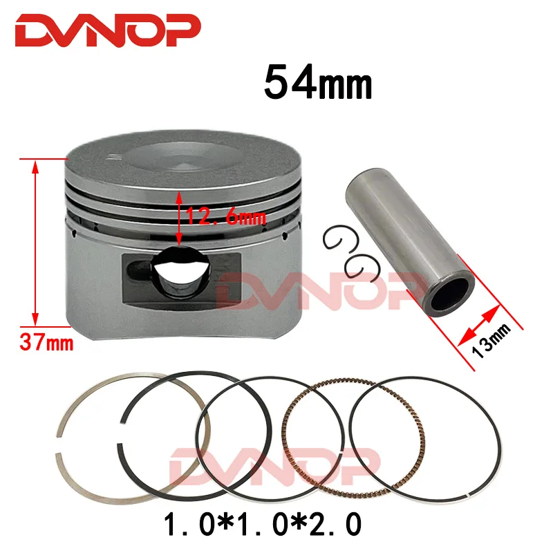 54MM-13MM-Piston-Rings-Kit-125CC-Lifan-ZongShen-Loncin-Kids-Dirt-Pit ...