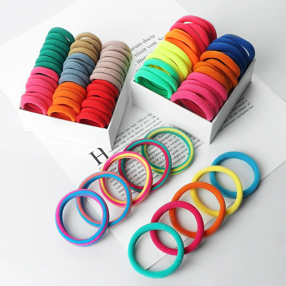 10-200Pcs-Lot-Women-Hair-Bands-Large-Middle-Small-Size-Candy-Colors ...