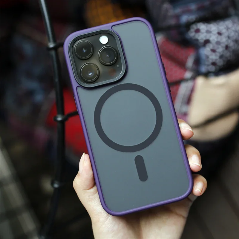 For-Magsafe-Magnetic-Wireless-Charge-Shockproof-Matte-Phone-Case-For ...