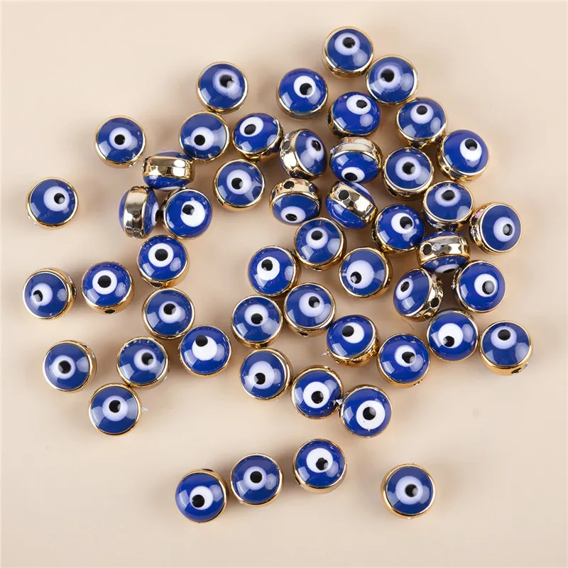50pcs-pack-Blue-Eye-Beads-Resin-Spacer-Beads-For-Jewelry-Making ...