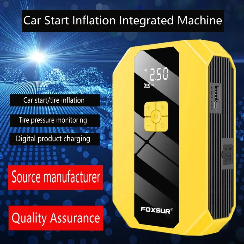 26800mAh Car Emergency Starter With Air Compressor Portable Mobile ...